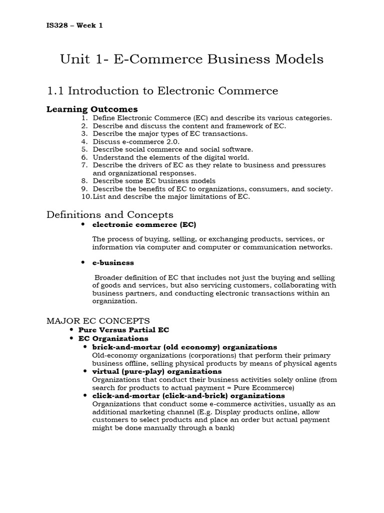 IS328 - Week 1 | PDF
