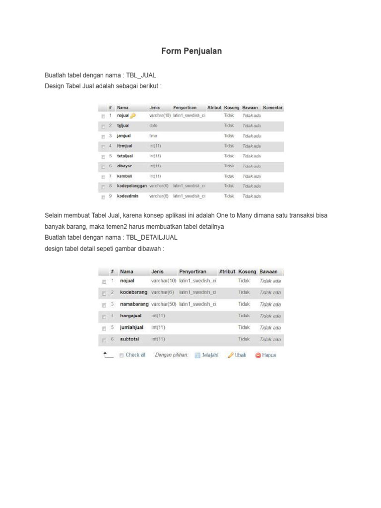 Transaksi Penjualan Mysql | PDF