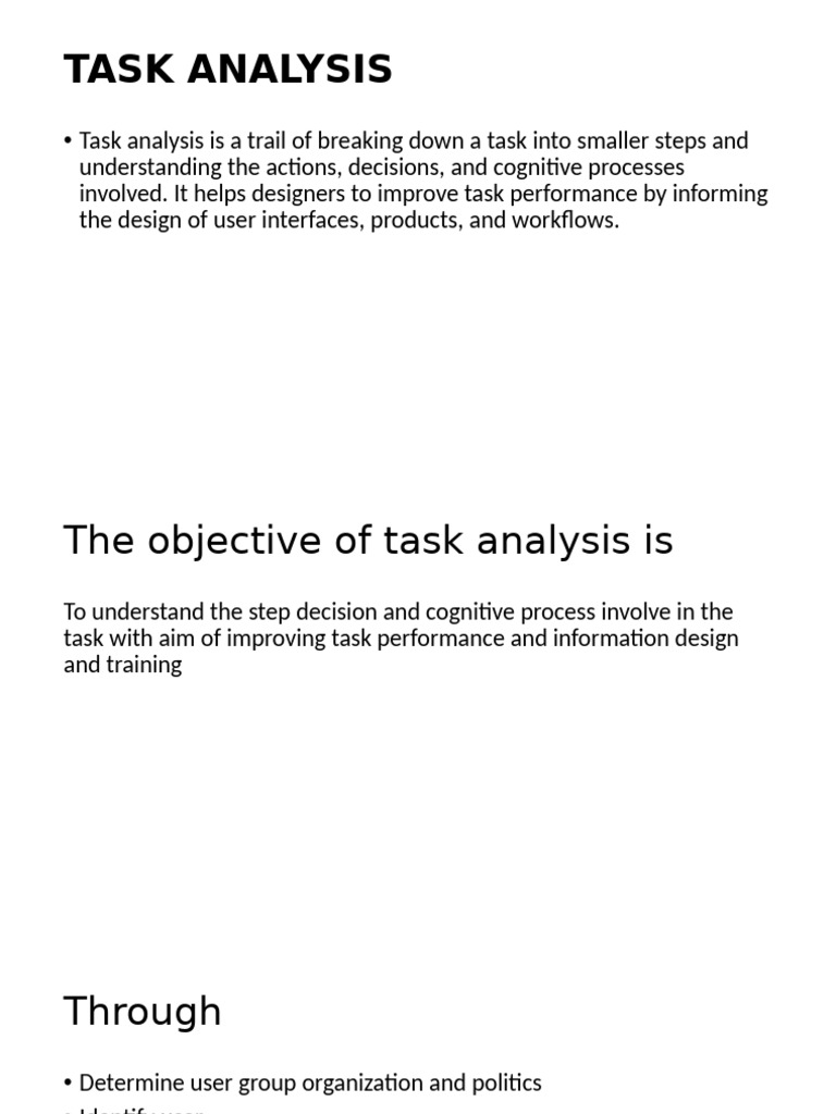 Task Analysis | PDF