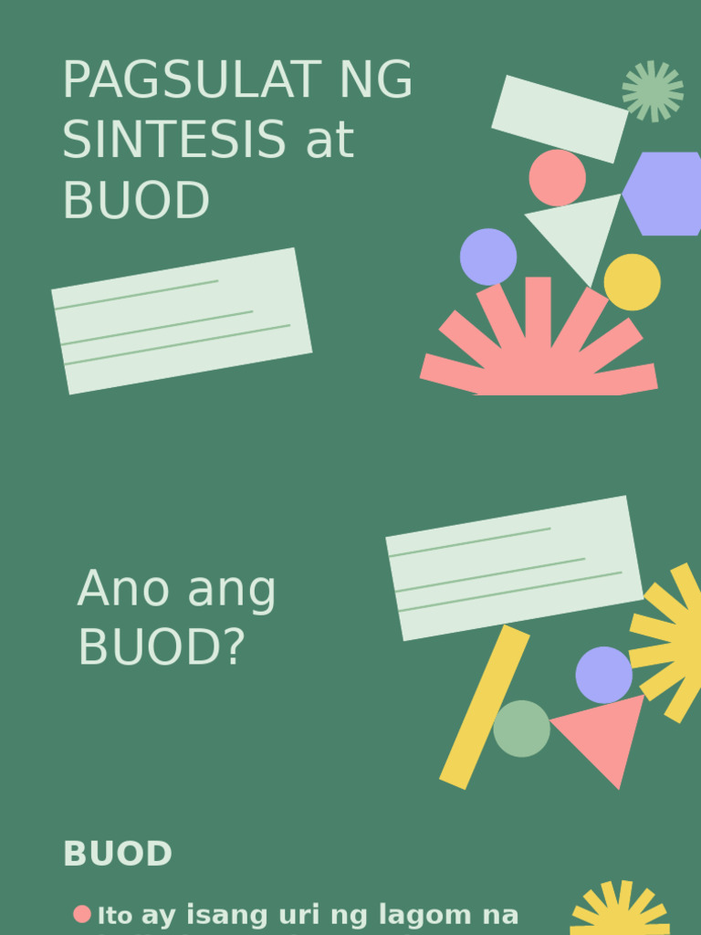 Pagsulat NG Buod | PDF