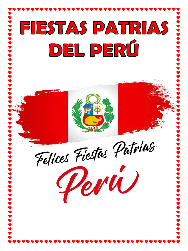 Fichas para Celebrar Las Fiestas Patrias Del Perú - Símbolos Patrios | PDF
