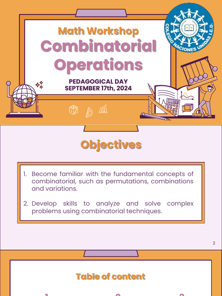 Math Workshop Teachers - Combinatorial Operations | PDF
