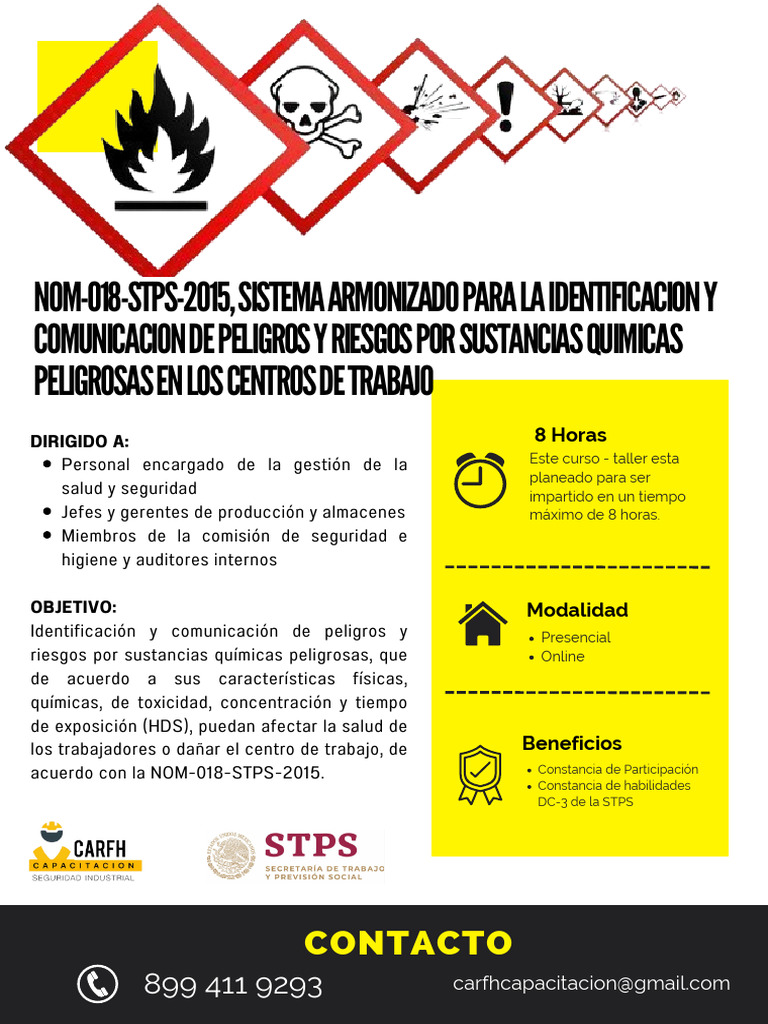 Ficha Tecnica Nom-018-Stps-2015, Sistema Armonizado para La Identificacion y Comunicacion de ...
