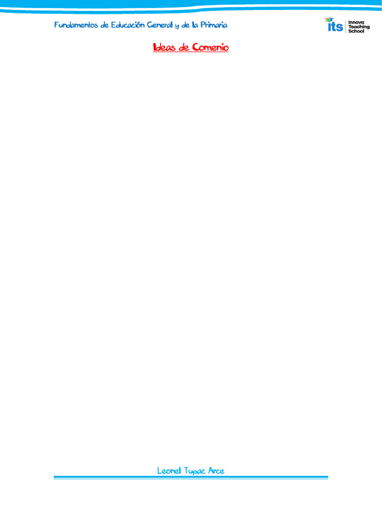 Tarea 03 Ideas de Comenio | PDF