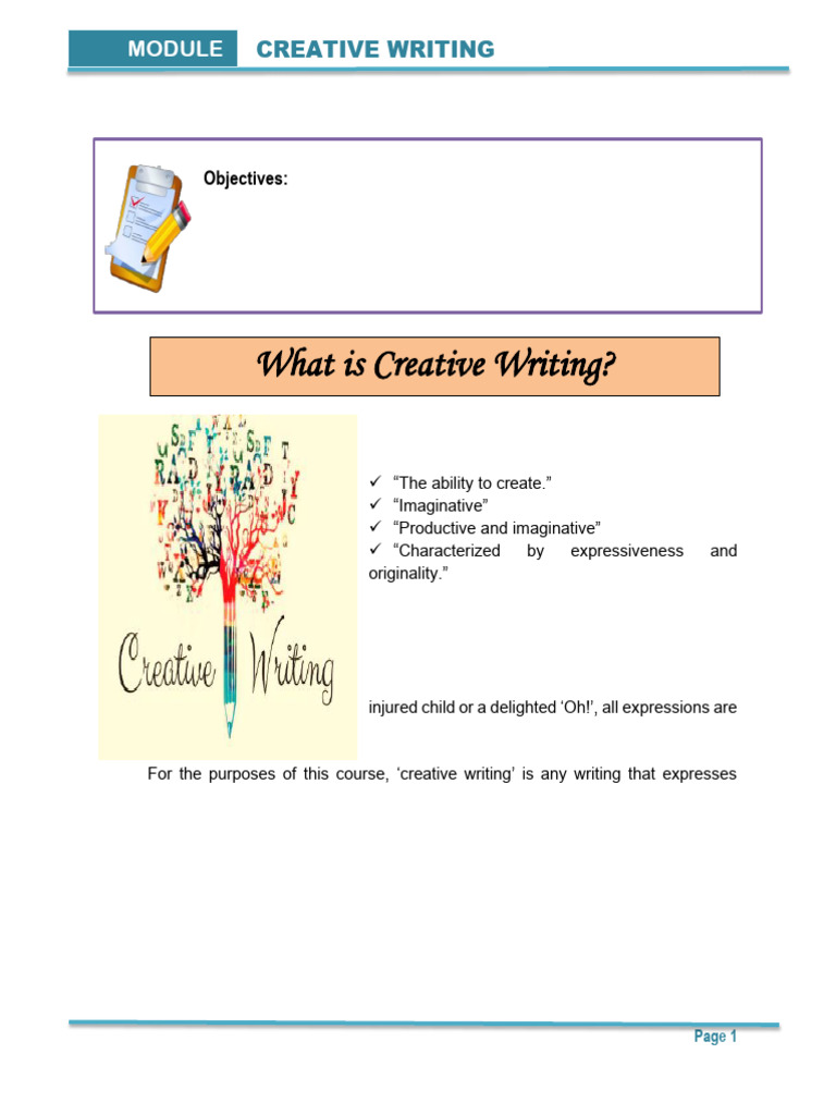 Chapter 1 - Introduction To Creative Writing UPDATED | PDF