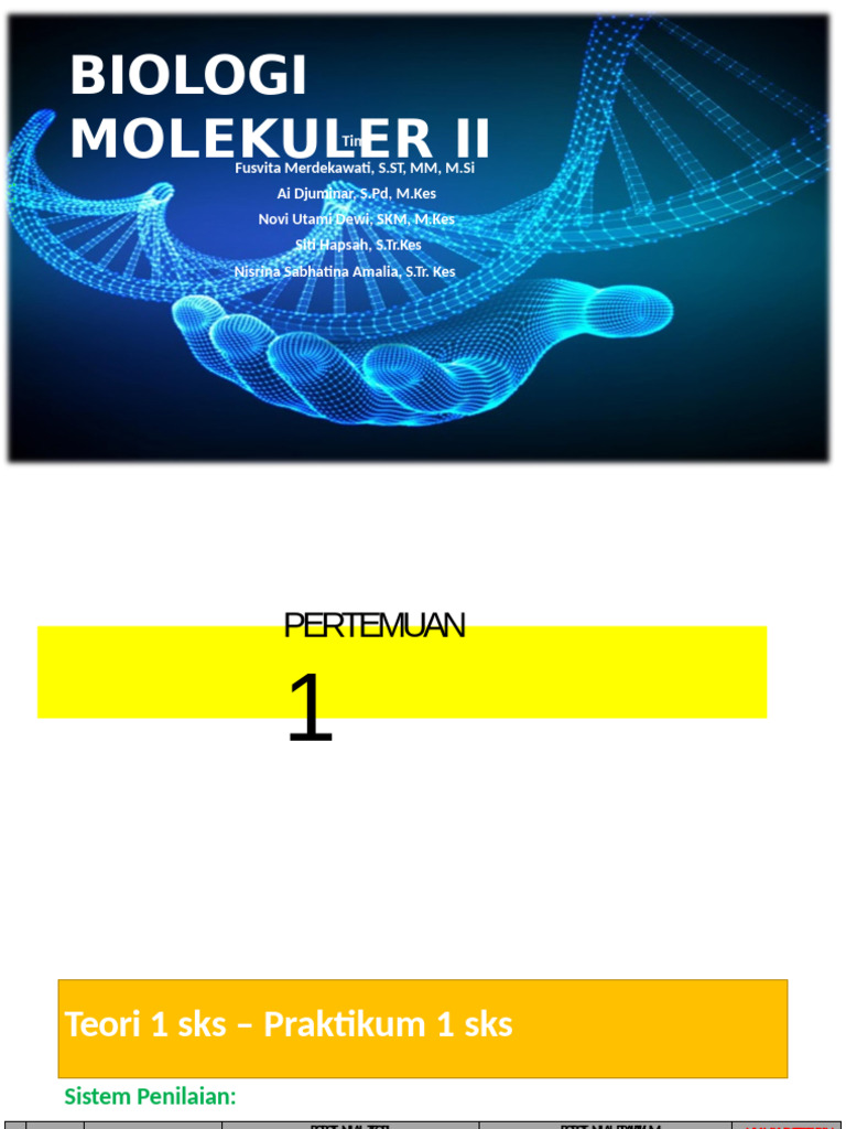 Biologi Molekuler 1-4 | PDF