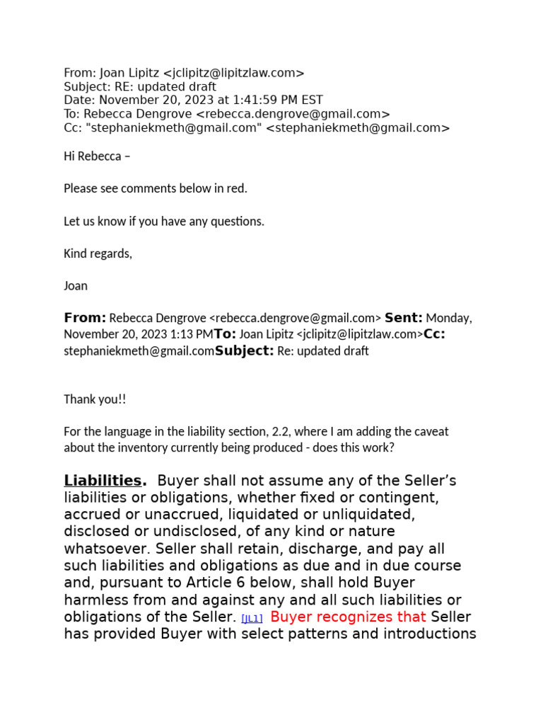 RE - Updated Draft | PDF