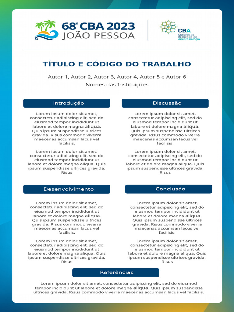 SBA CBA 2023 Template Poster | PDF