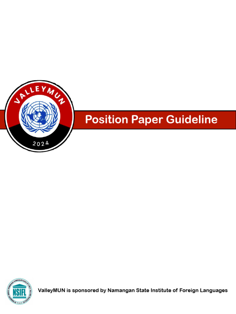 Position Paper Guideline - ValleyMUN | PDF