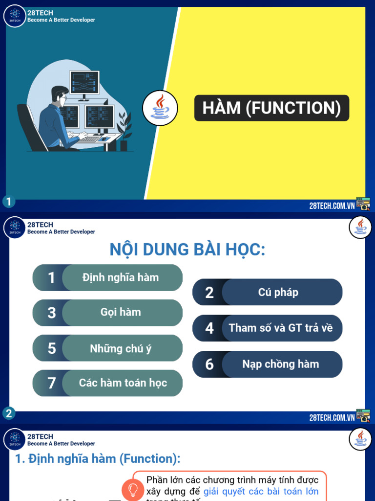 Hàm (Function) : 28TECH | PDF
