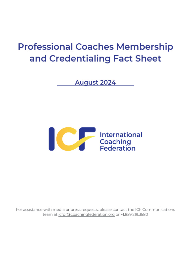 ICF Credential Fact Sheet | PDF