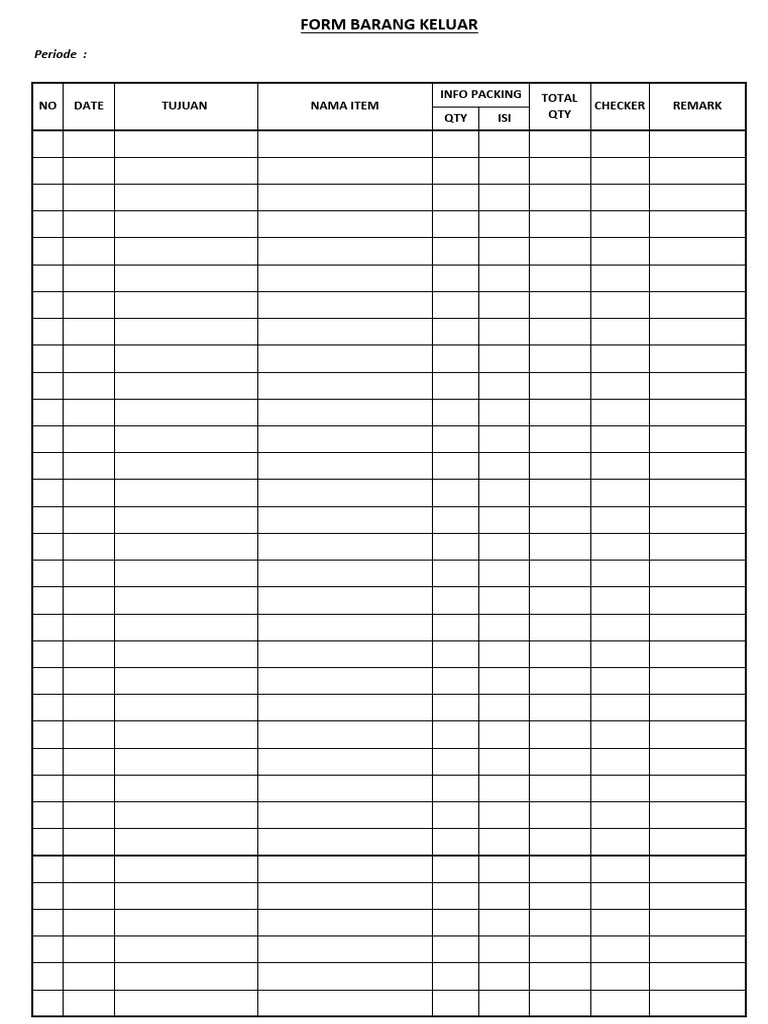 Form Barang Keluar | PDF