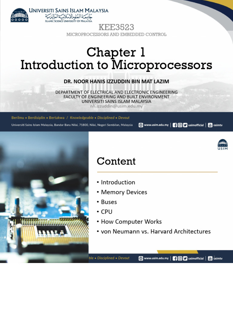Chapter 01 Introduction To Microprocessors (Student) | PDF