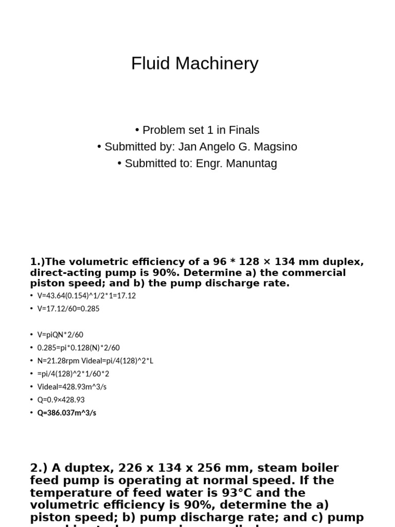 Fluid Machinery | PDF