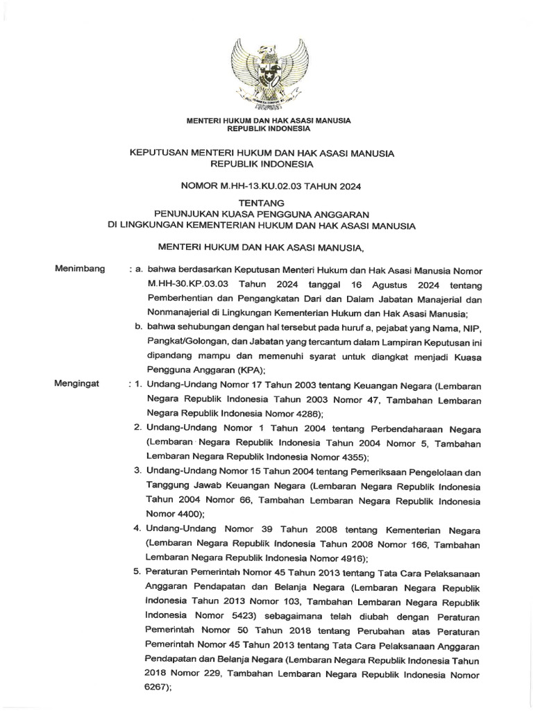 M.HH-13.KU.02.03 Tahun 2024 | PDF