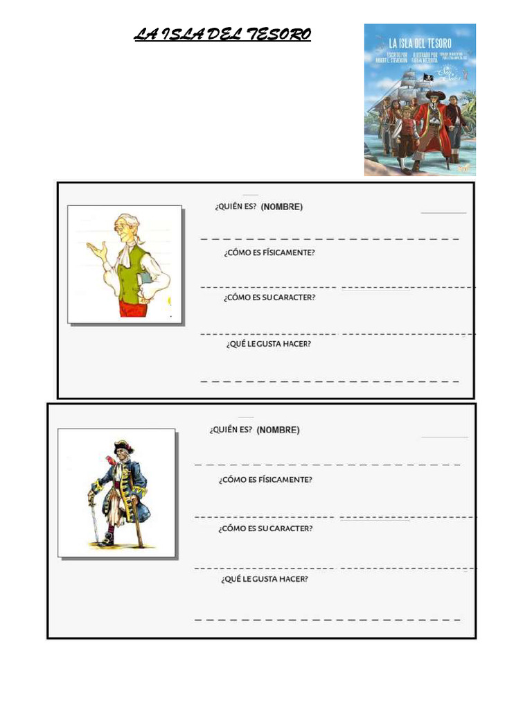 La Isla Del Tesoro . Actividades[1] | PDF
