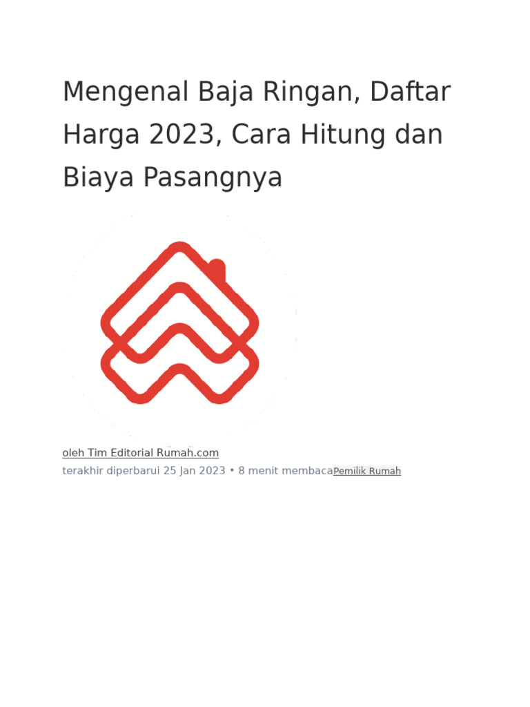 Mengenal Baja Ringan | PDF