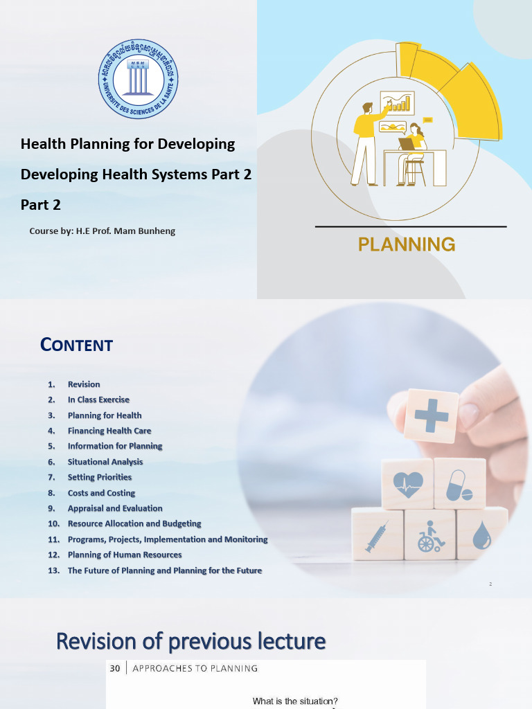 S3 Introduction To Health Planning For Developing Health Systems | PDF ...