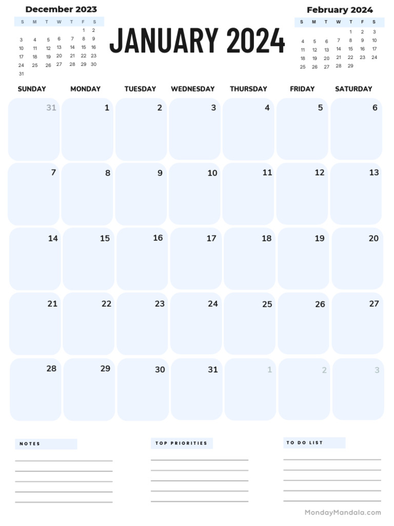 Printable 2024 Calendars Corporate 1 Portrait | PDF