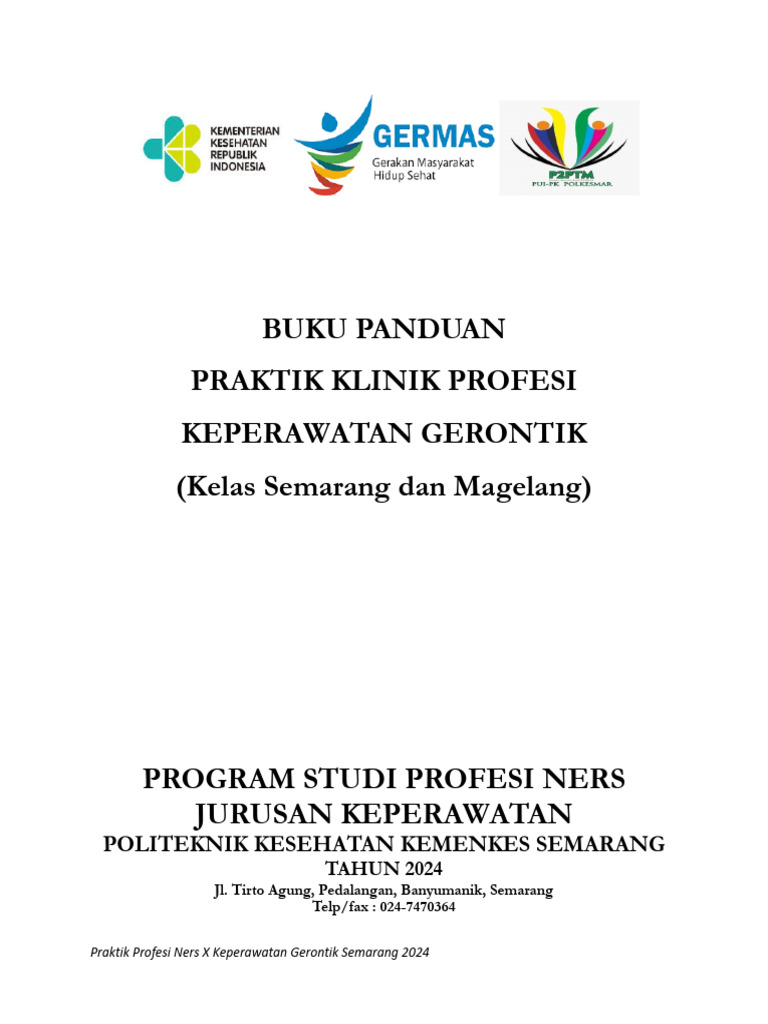 PANDUAN PRAKTEK PROFESI KEP GERONTIK NERS X 2024-Baru | PDF