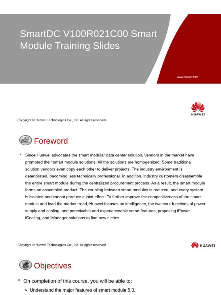 FusionModule2000 Smart Modular Data Center V100R021C00 Training Slides ...