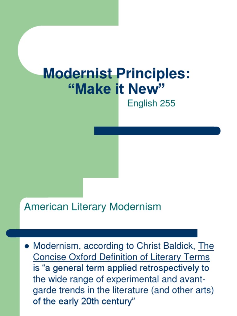 Modernism Principles | PDF | Modernism | Unconscious Mind