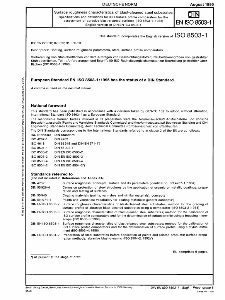 Din en Iso 8503-1. 1995