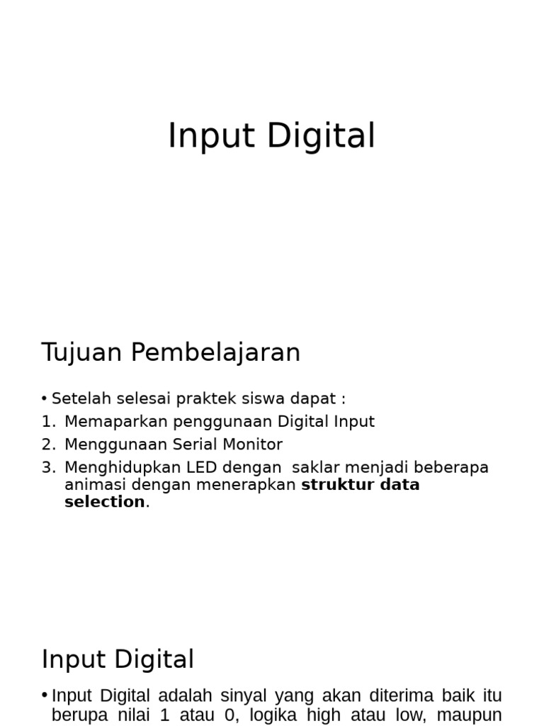 Job 2. Digital Input | PDF