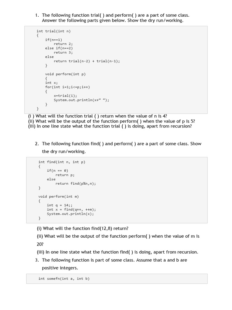Recursion Output | PDF