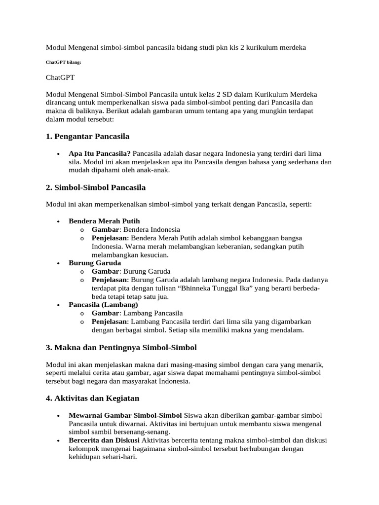 Modul Mengenal Simbol | PDF