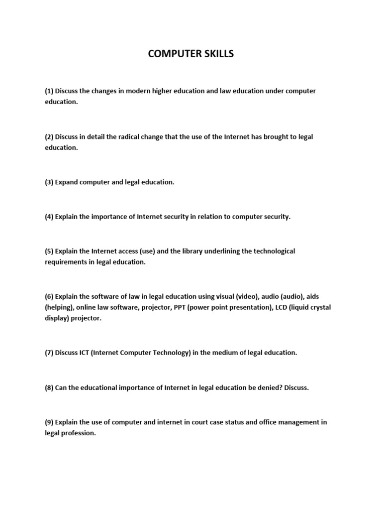 Computer Skills | PDF