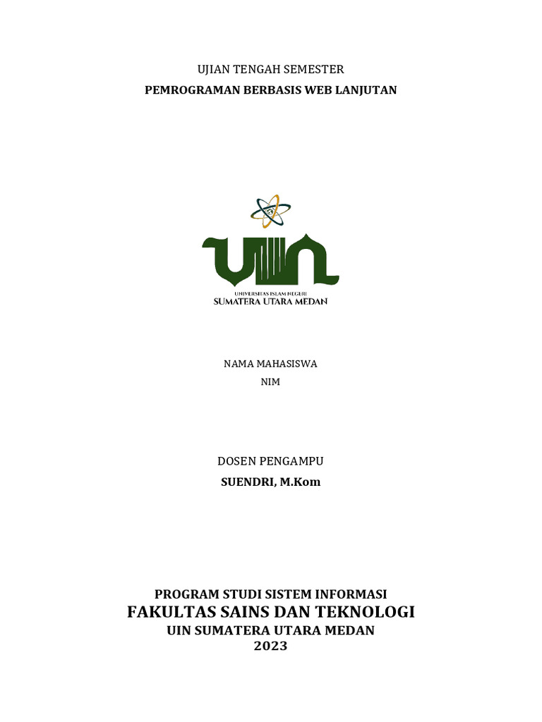 Suendri-Pemrograman-Berbasis-Web-Lanjutan-Contoh-Laporan | PDF