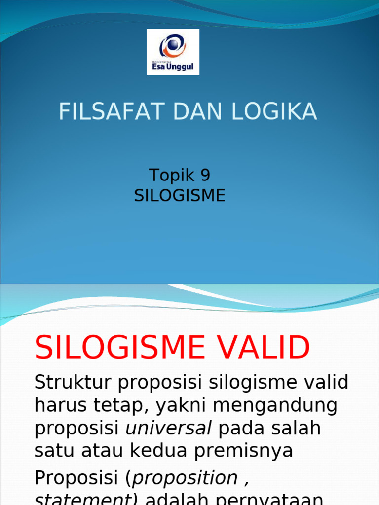 Filsafat Ilmu Dan Logika 9 Silogisme | PDF