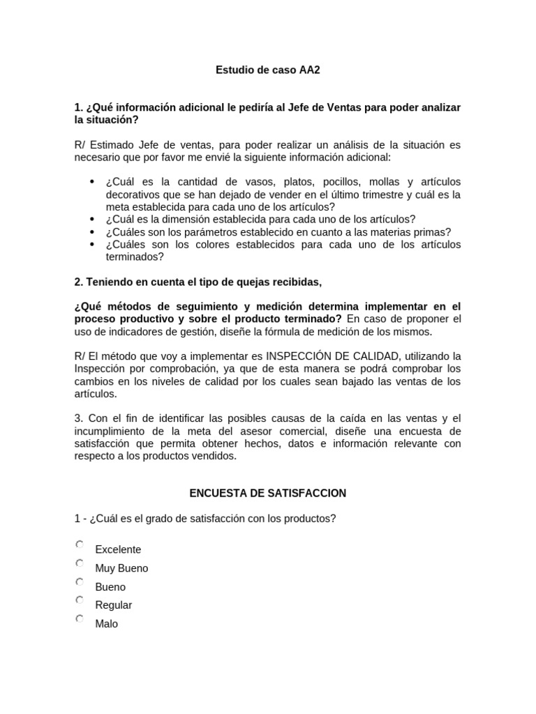Estudio de Caso AA2 | PDF