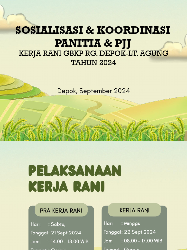 Sosialisasi PJJ Dan Koordinasi Panitia Kerja Rani 2024 - Final | PDF