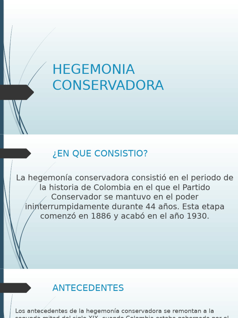 Hegemonia Conservadora-1 | PDF