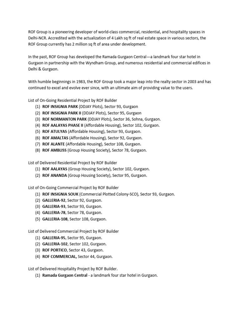 About ROF Builder | PDF