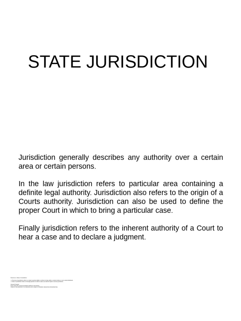 State Jurisdiction | PDF