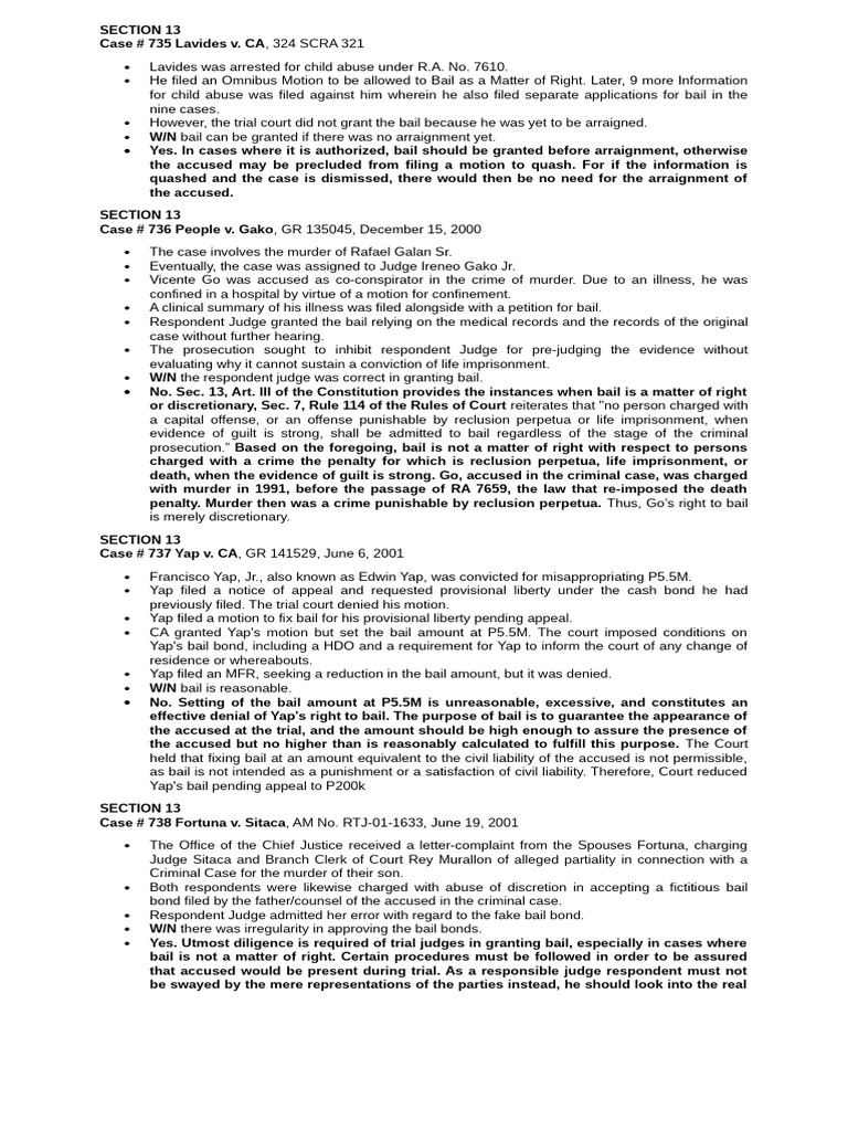 Assigned Cases 735 - 952 | PDF