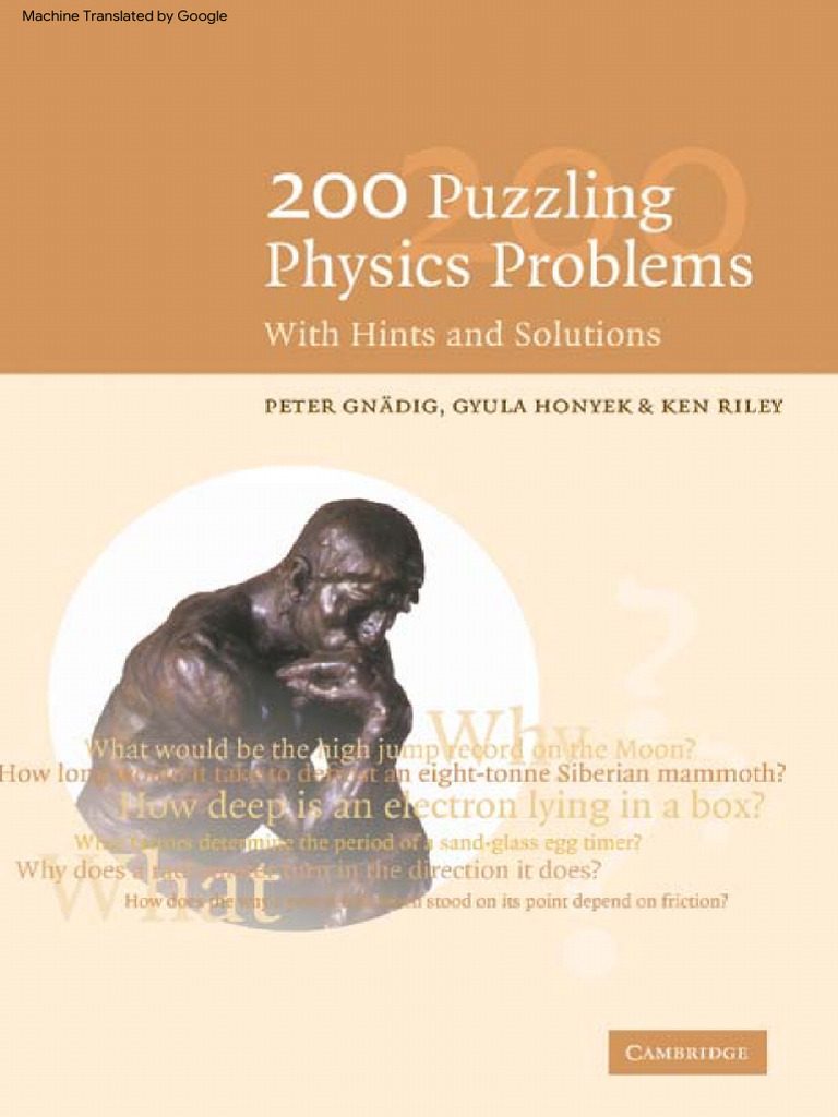 200 Puzzling Physics Problems - With Hints and Solutions (PDFDrive) | PDF