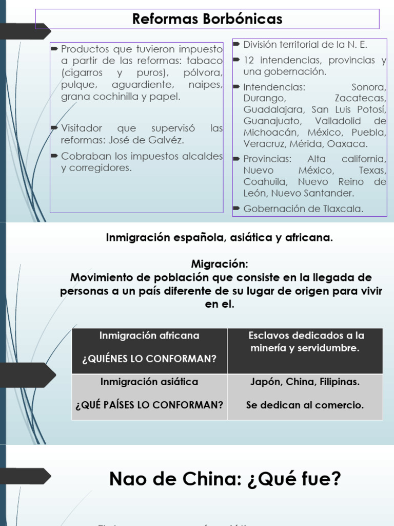 Inmigración Española, Asiática y Africana | PDF
