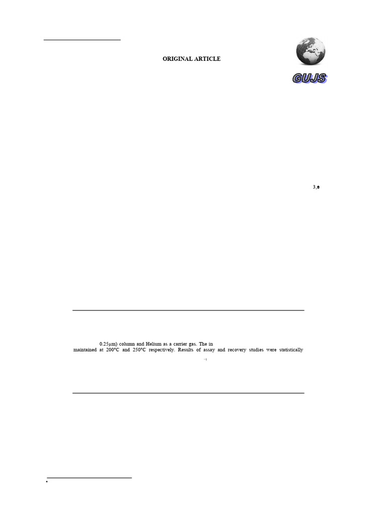 Validation Of Rapid Gas Chromatographic Method For Determination Of Seven Volatile Compounds In