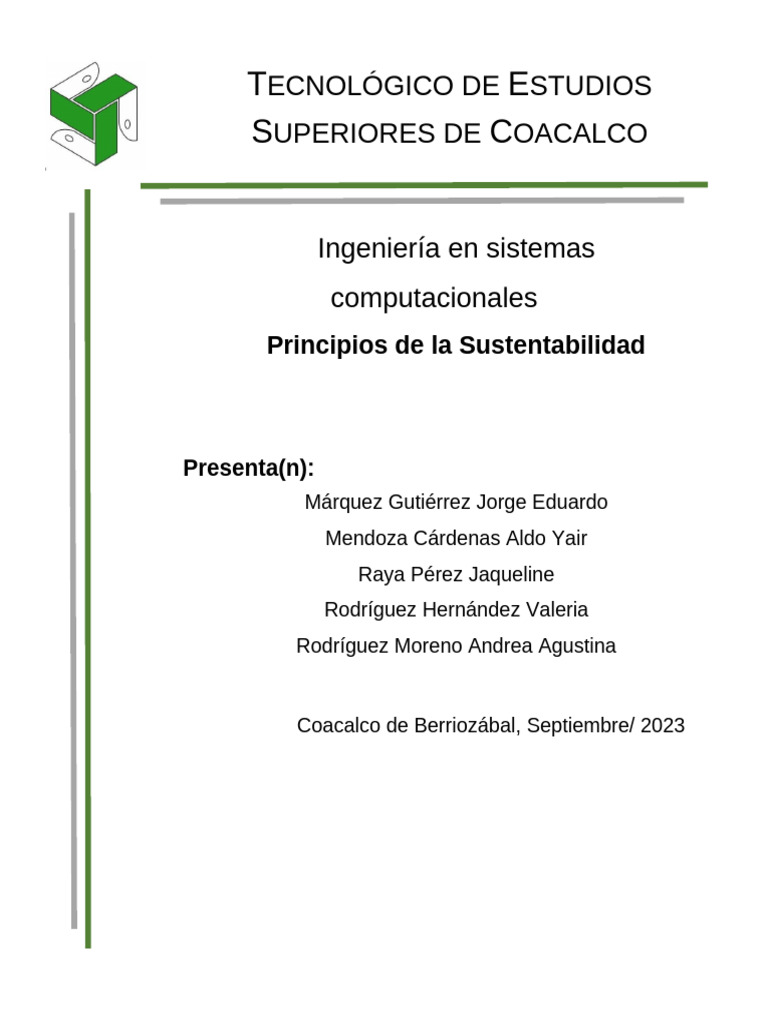 Principios De La Sustentabilidad Pdf