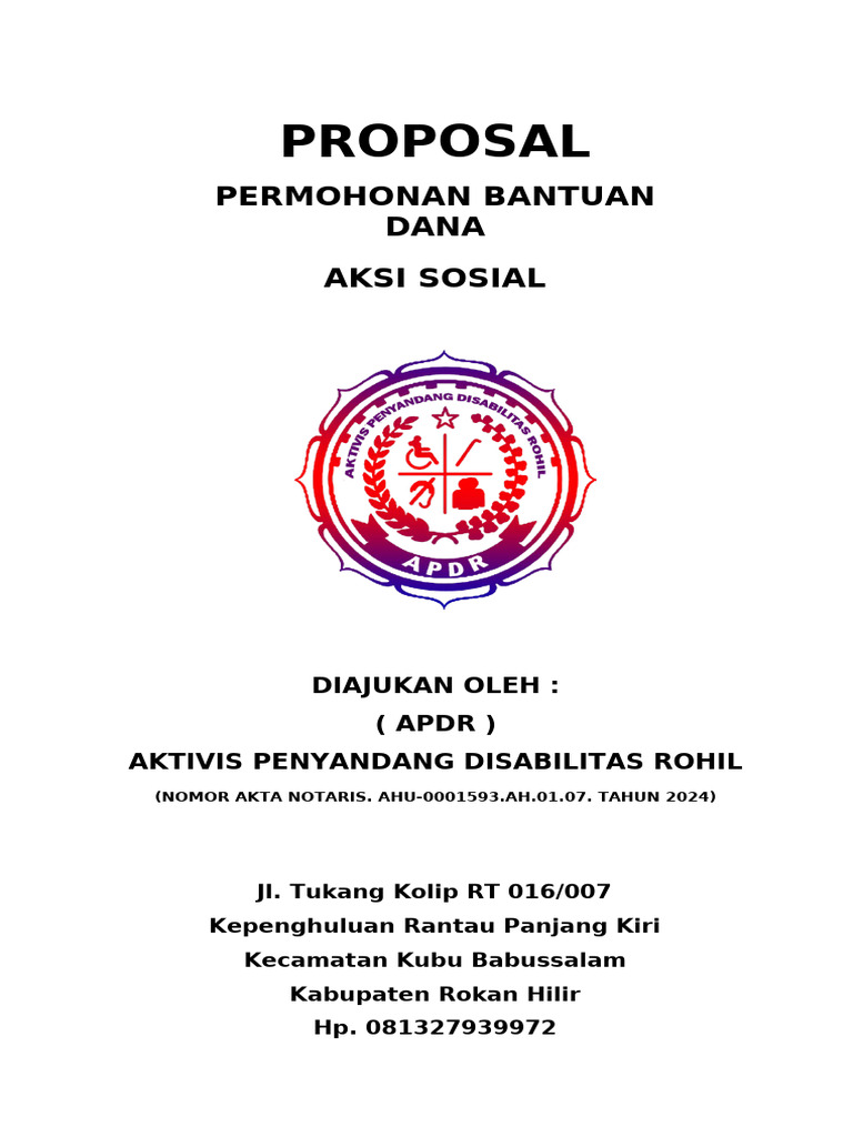 Cover Proposal Apdr | PDF