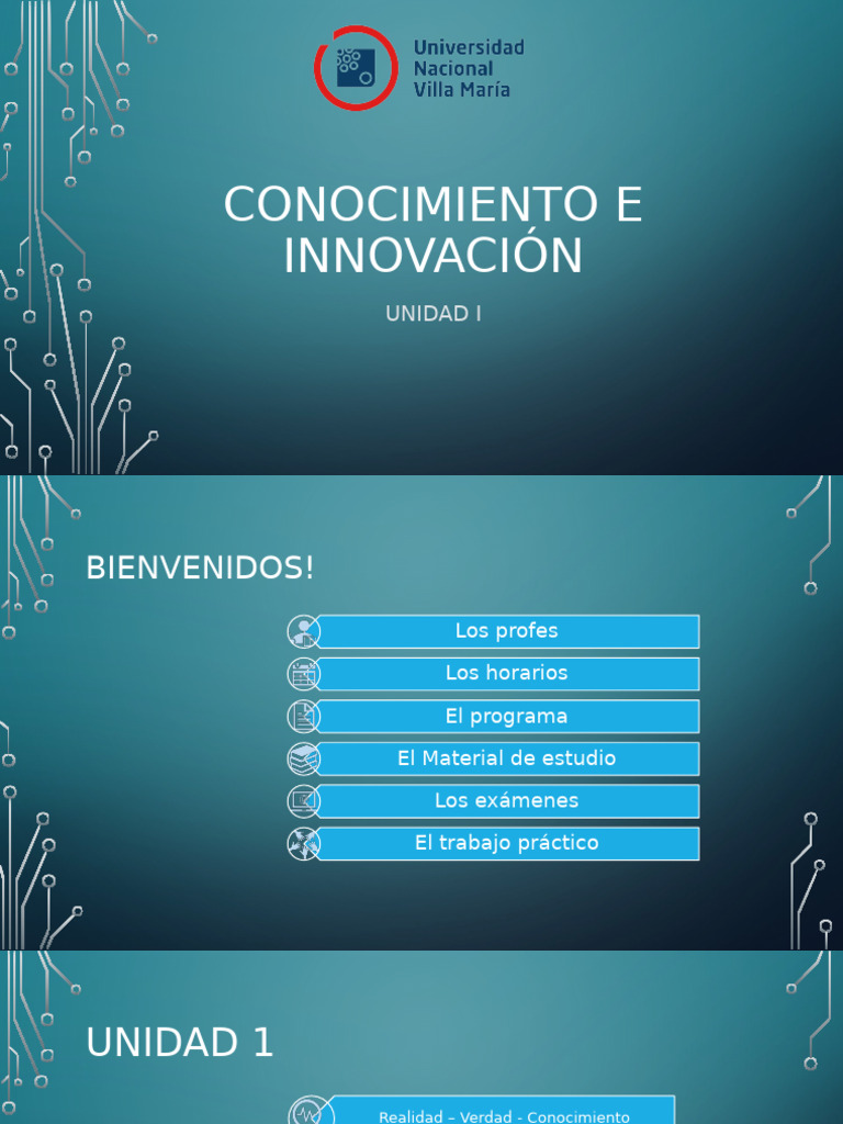 Unidad 1 - Conocimiento e Innovación | PDF