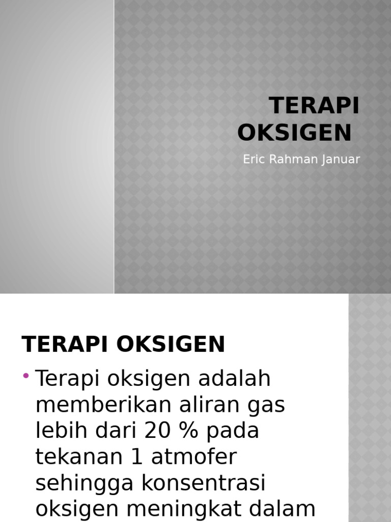 Terapi oksigen | PDF