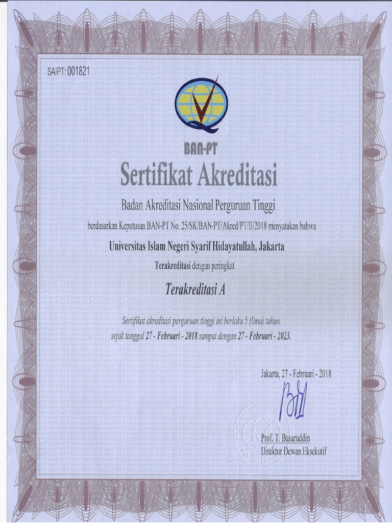 Akreditasi PT Dan Prodi IP (Dwima) | PDF