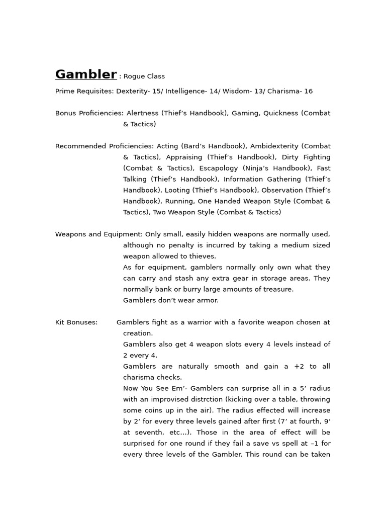 Gambler[1] | PDF