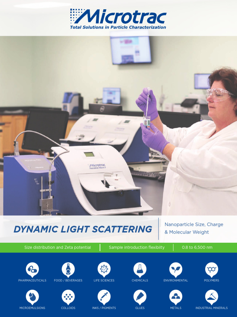 Microtrac Dynamic Light Scattering Particle Sizers | PDF | Physical Chemistry | Science ...