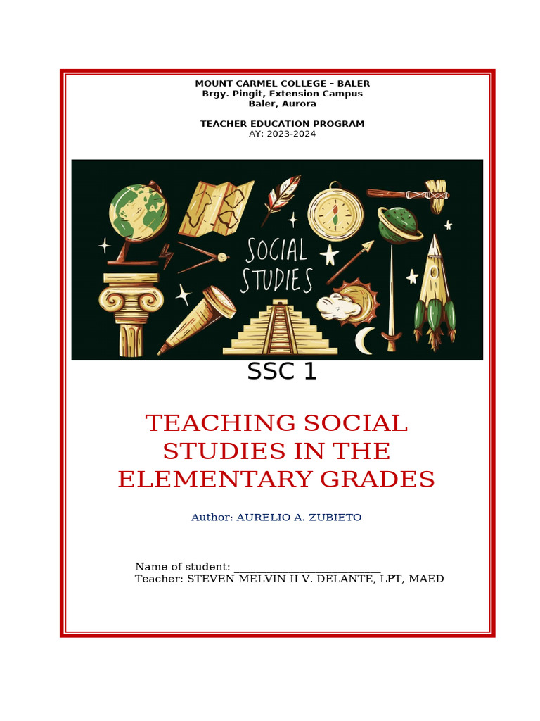 For SUMMER Teaching Social Studies in Elementary Level | PDF